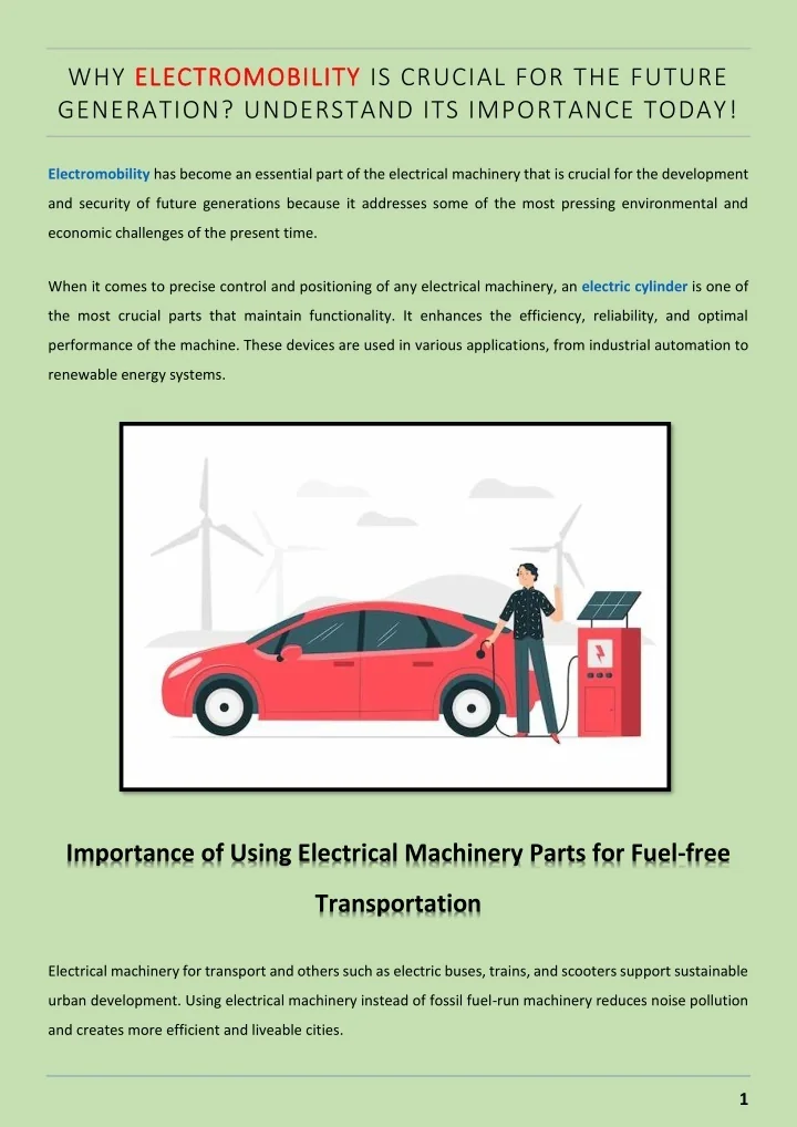 PPT - Why Electromobility is Crucial for the Future Generation Understand Its Importance Today ...