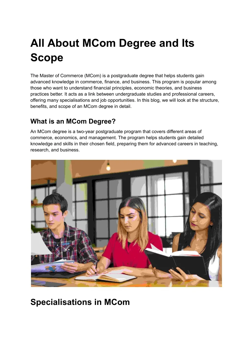 PPT - All About MCom Degree and Its Scope PowerPoint Presentation, free download - ID:13398412