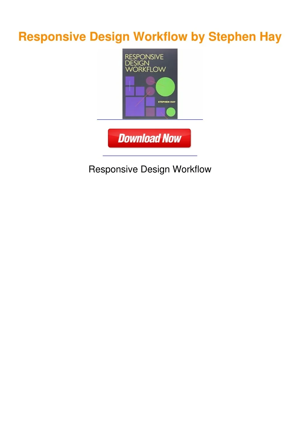 PPT - Responsive-Design-Workflow-by-Stephen-Hay PowerPoint Presentation - ID:13400868