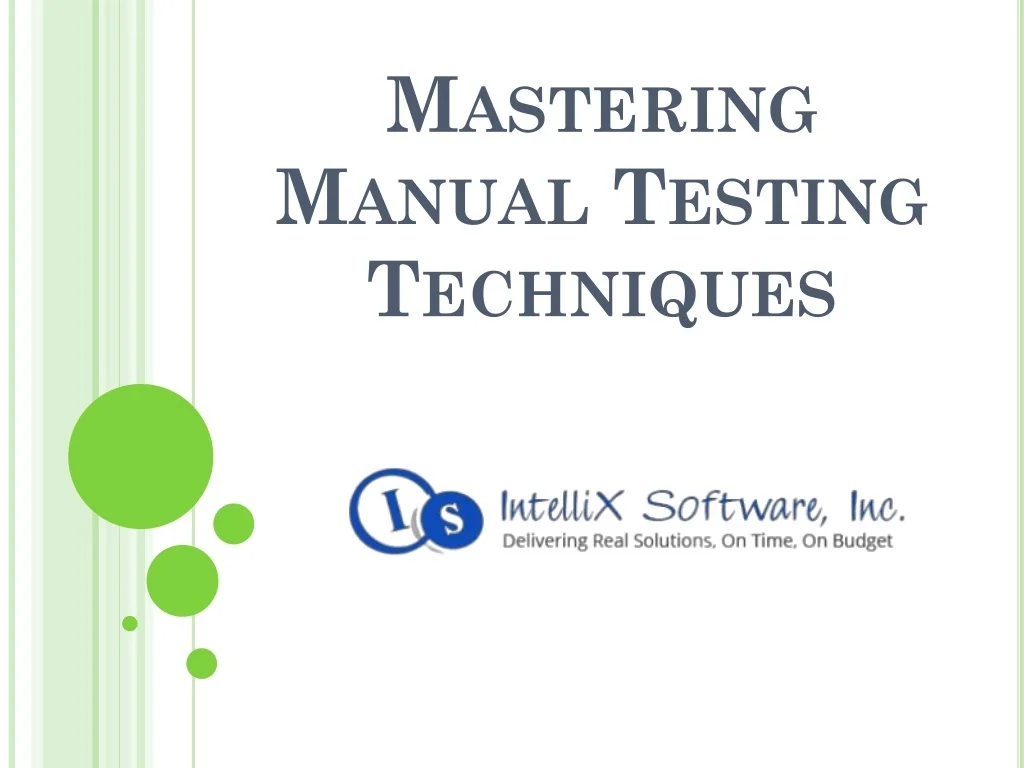 PPT - Mastering Manual Testing Techniques PowerPoint Presentation, free ...