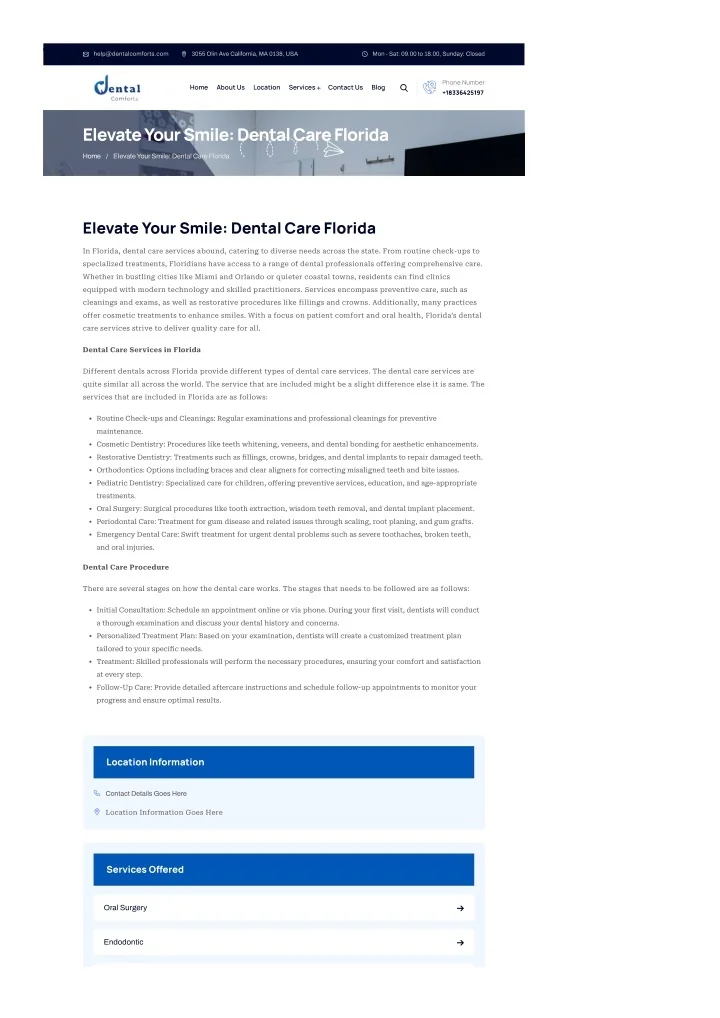 PPT - Top Endodontic Services in Florida at Dental Comforts PowerPoint ...