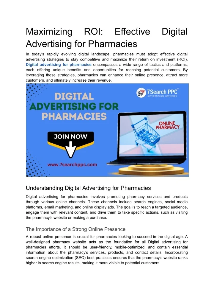 PPT - _Online Pharmacy Advertising _ Digital Advertising for Pharmacies ...