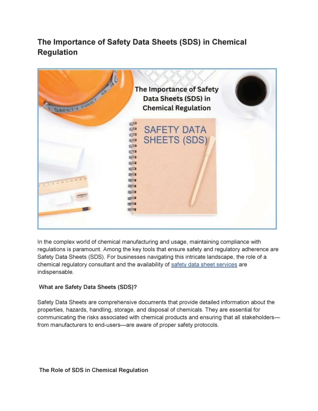 PPT - The Importance of Safety Data Sheets (SDS) in Chemical Regulation PowerPoint Presentation ...