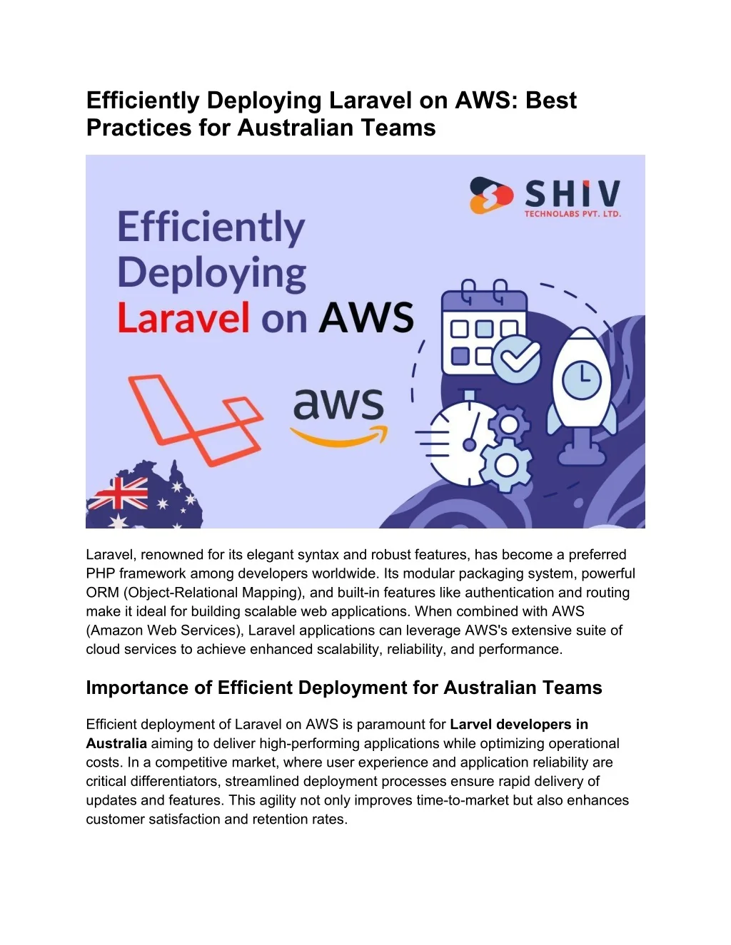 PPT - Deploying Laravel on AWS: Best Practices for Australian Teams ...