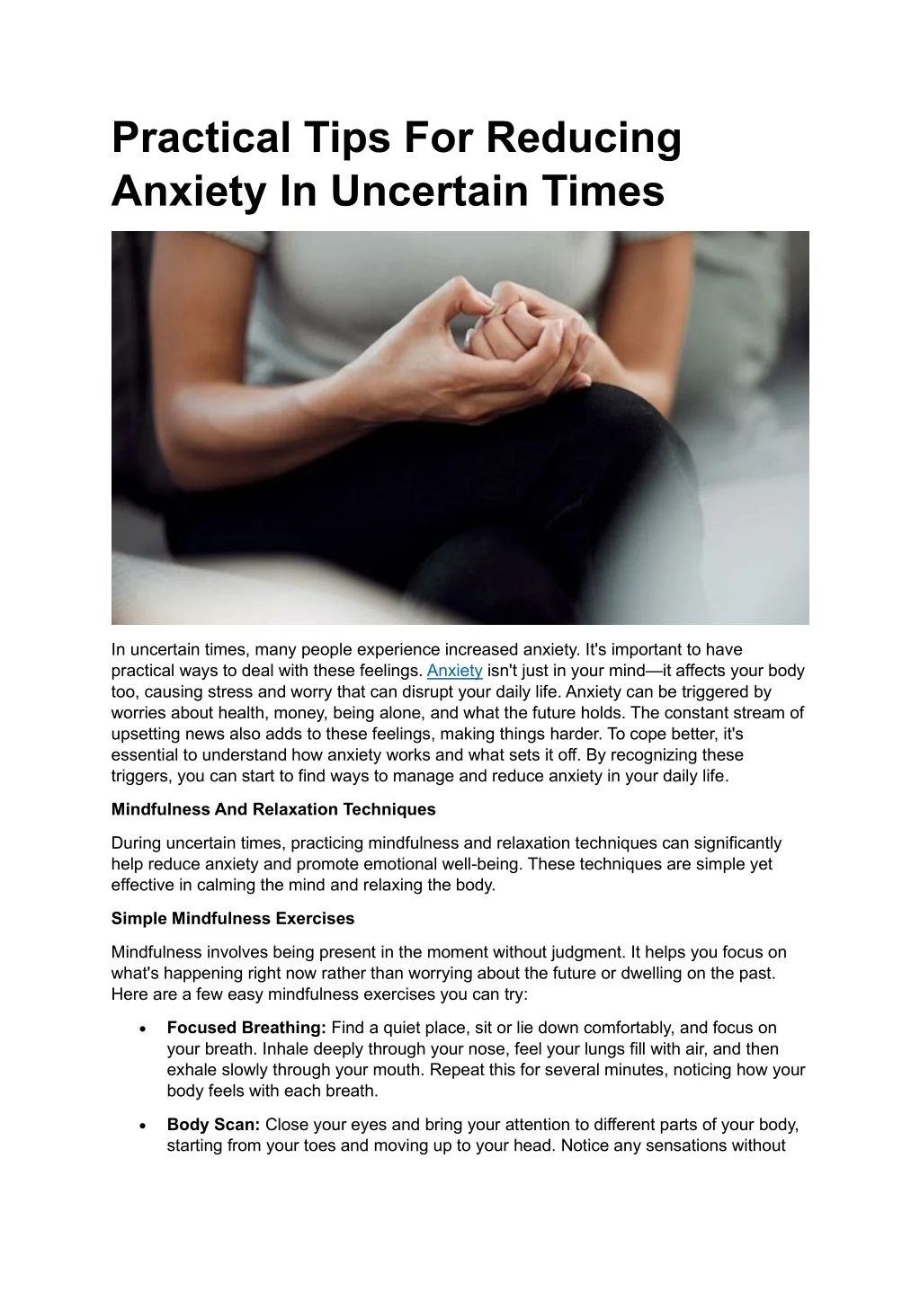 PPT - tips for reducing anxiety PowerPoint Presentation, free download ...