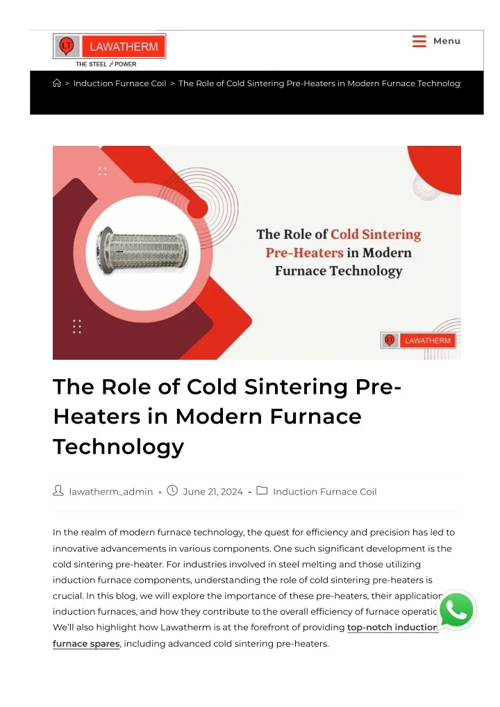 PPT - The Role of Cold Sintering Pre-Heaters in Modern Furnace ...