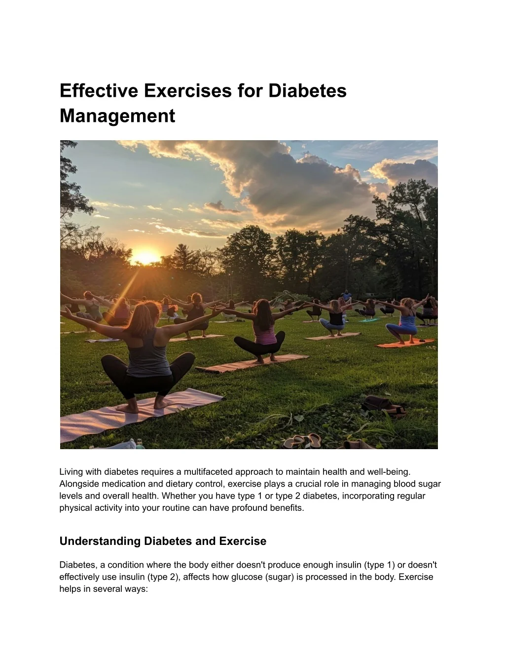PPT - Effective Exercises for Diabetes Management PowerPoint ...