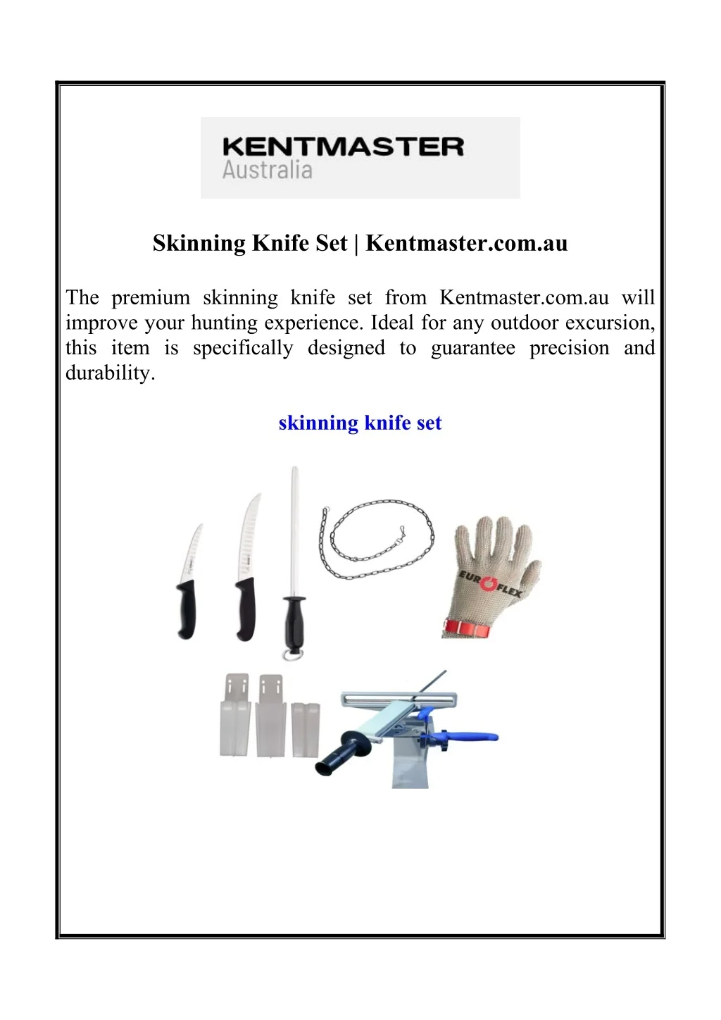 PPT - Skinning Knife Set | Kentmaster.com.au PowerPoint Presentation ...