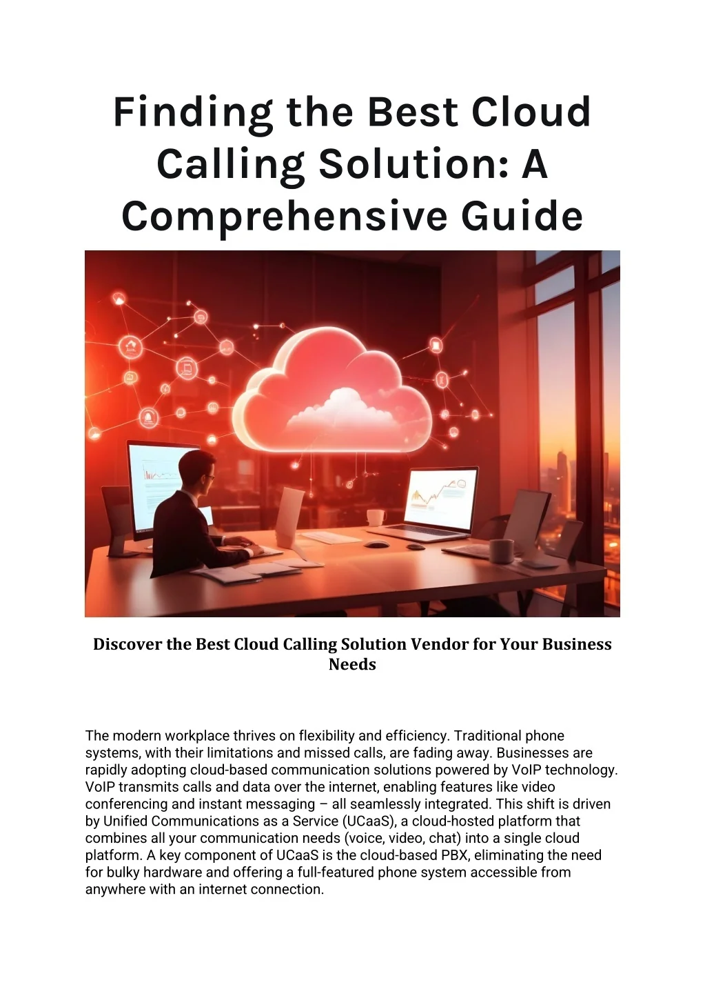 PPT - Finding the Best Cloud Calling Solution PowerPoint Presentation ...