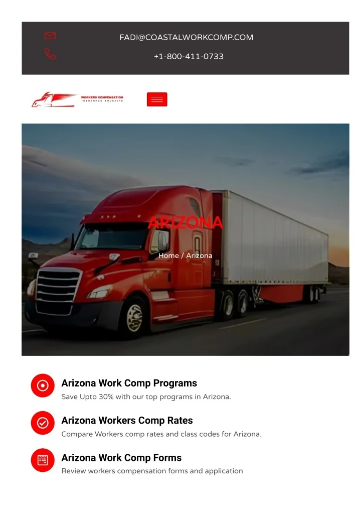 PPT - Workers Compensation Insurance For Trucking in Arizona PowerPoint ...