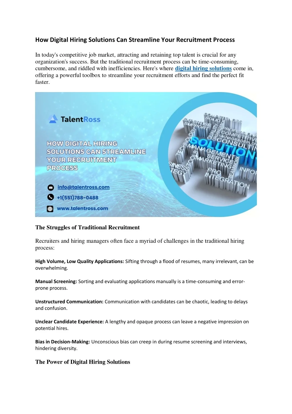 PPT - How Digital Hiring Solutions Can Streamline Your Recruitment ...