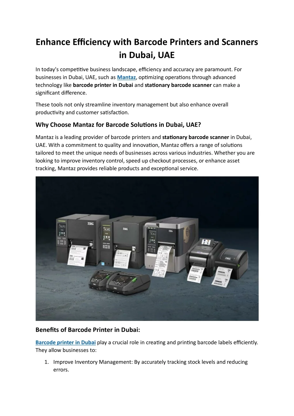 PPT - Enhance Efficiency with Barcode Printers and Scanners in Dubai ...