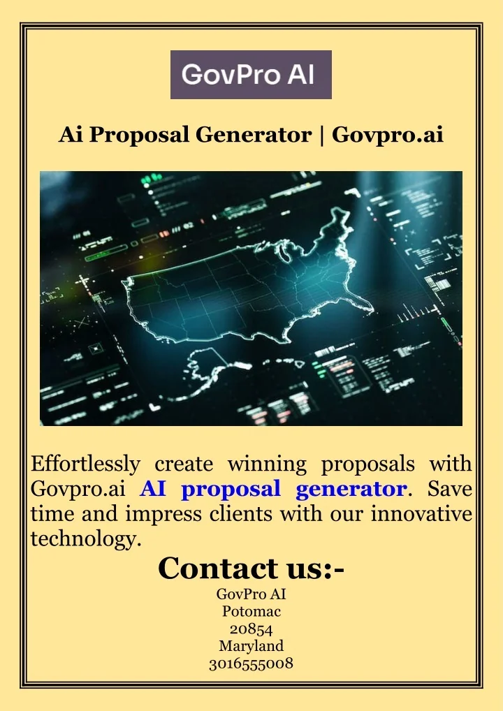 PPT - Ai Proposal Generator Govpro.ai PowerPoint Presentation, free ...