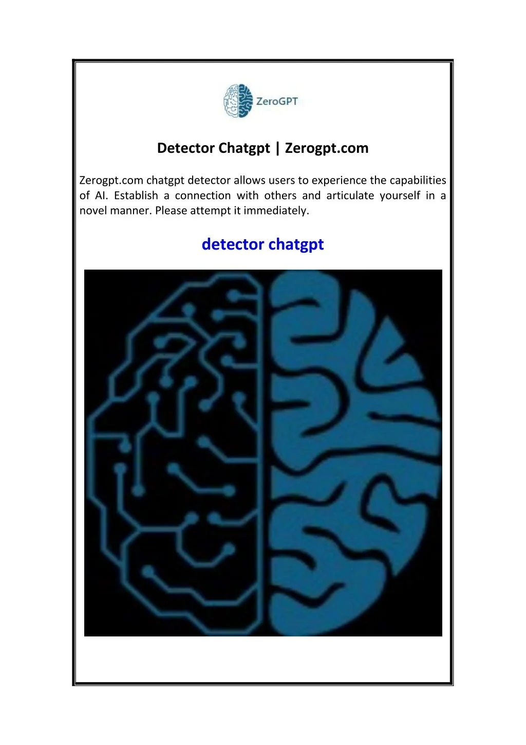 PPT - Detector Chatgpt Zerogpt.com PowerPoint Presentation, free ...