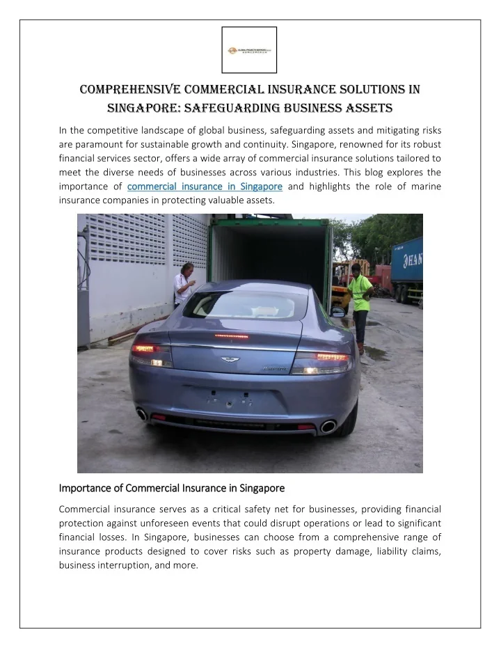 PPT - Comprehensive Commercial Insurance Solutions in Singapore ...