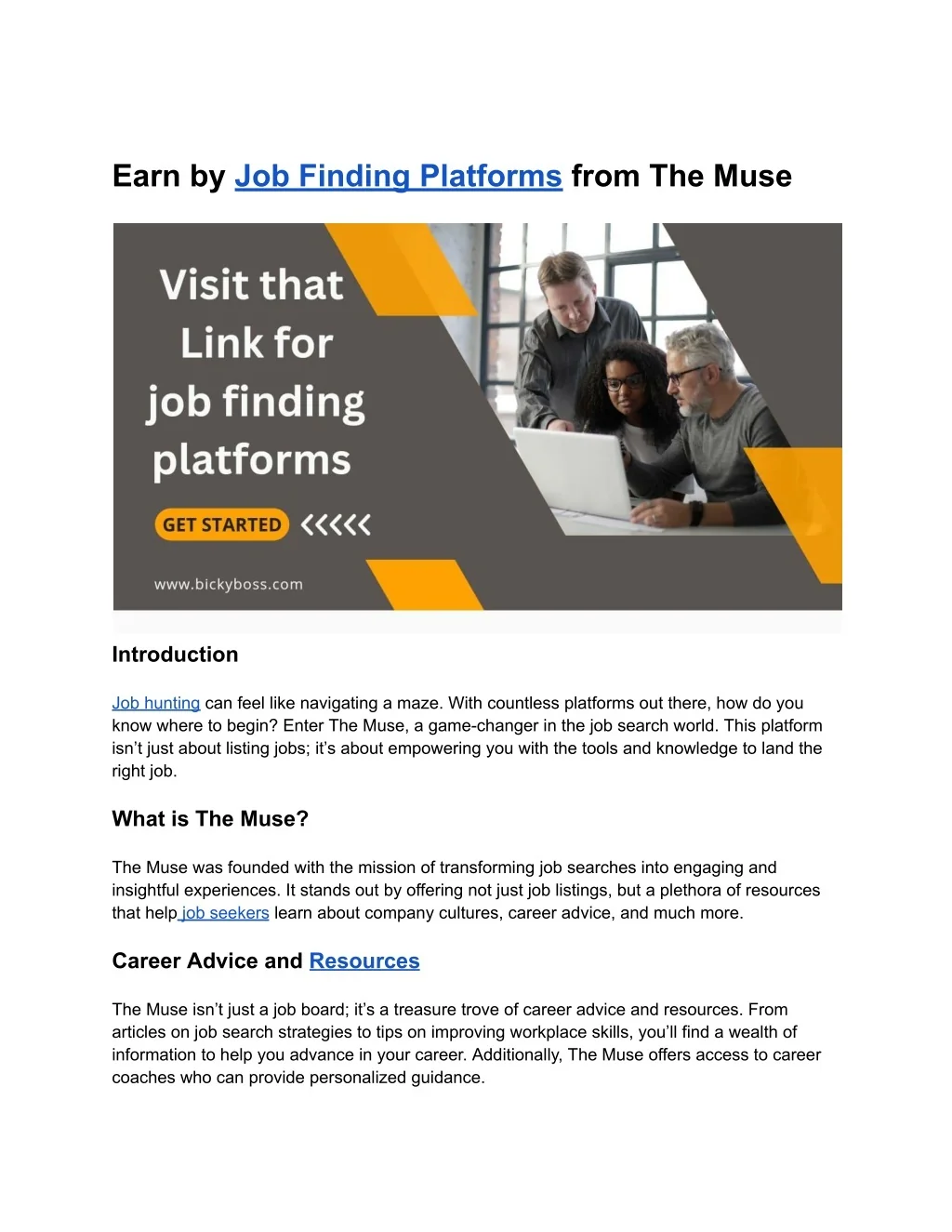 PPT - Earn by Job Finding Platforms from The Muse PowerPoint ...
