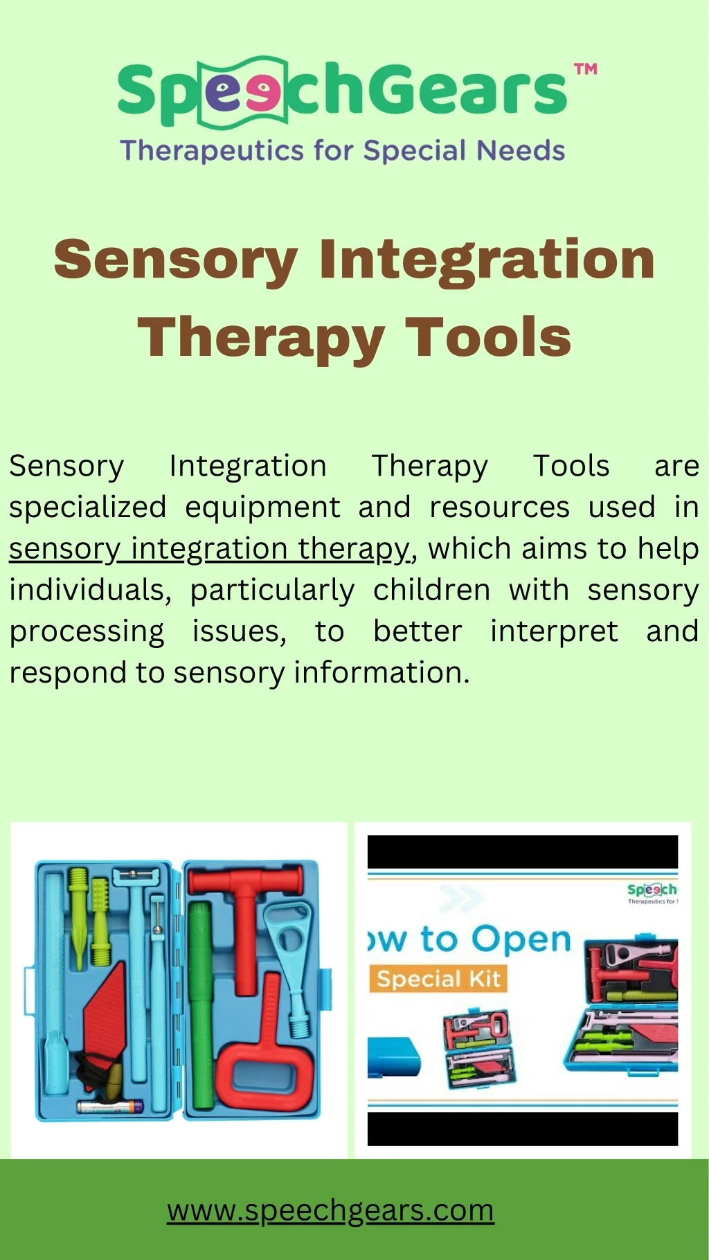 PPT - Sensory Integration Therapy Tools for Enhancing Sensory ...