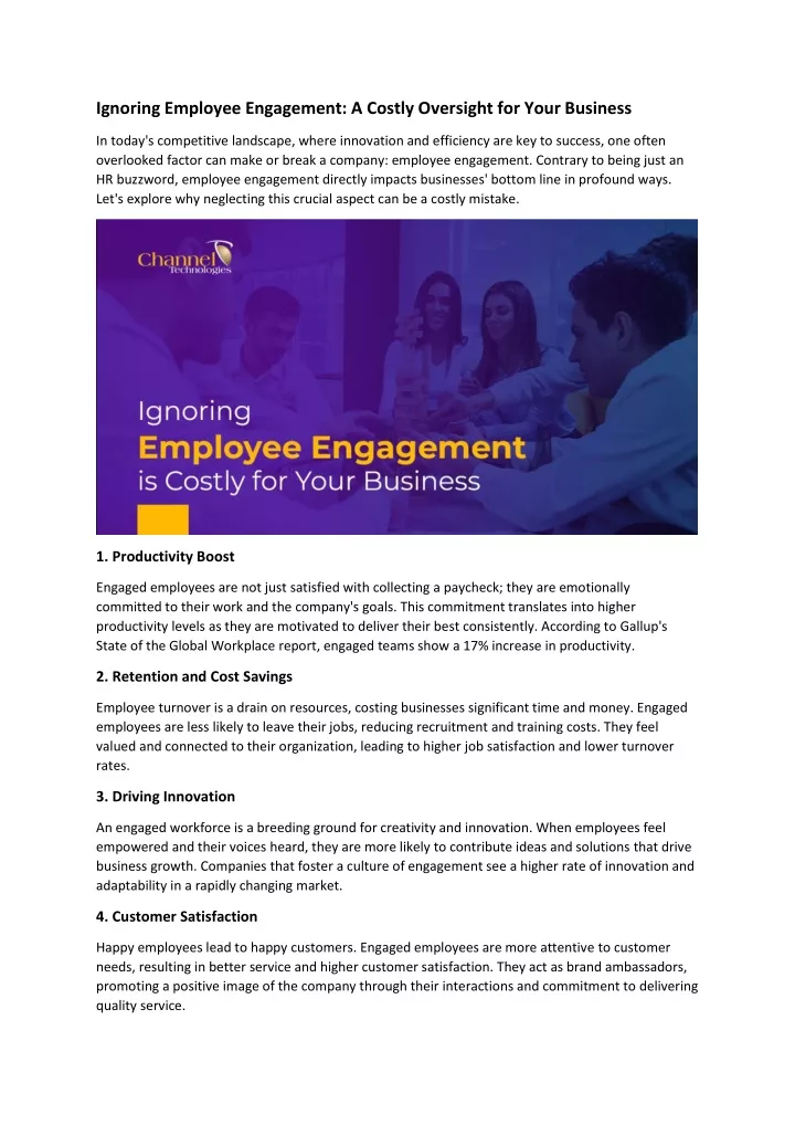PPT - Why Ignoring Employee Engagement is Costly for Your Business ... PPT - Why Ignoring Employee Engagement is Costly for Your Business ...