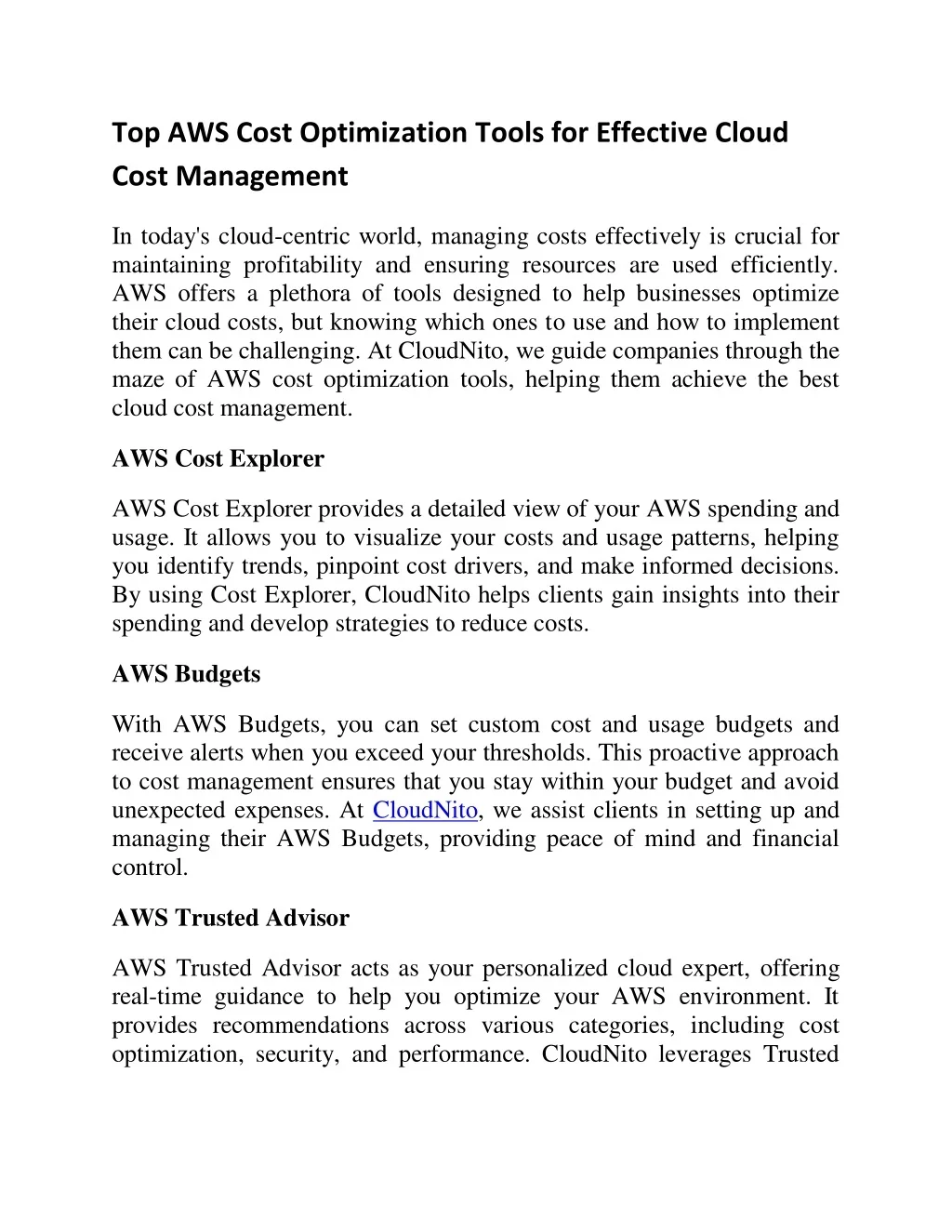 PPT - Top AWS Cost Optimization Tools for Effective Cloud Cost ...