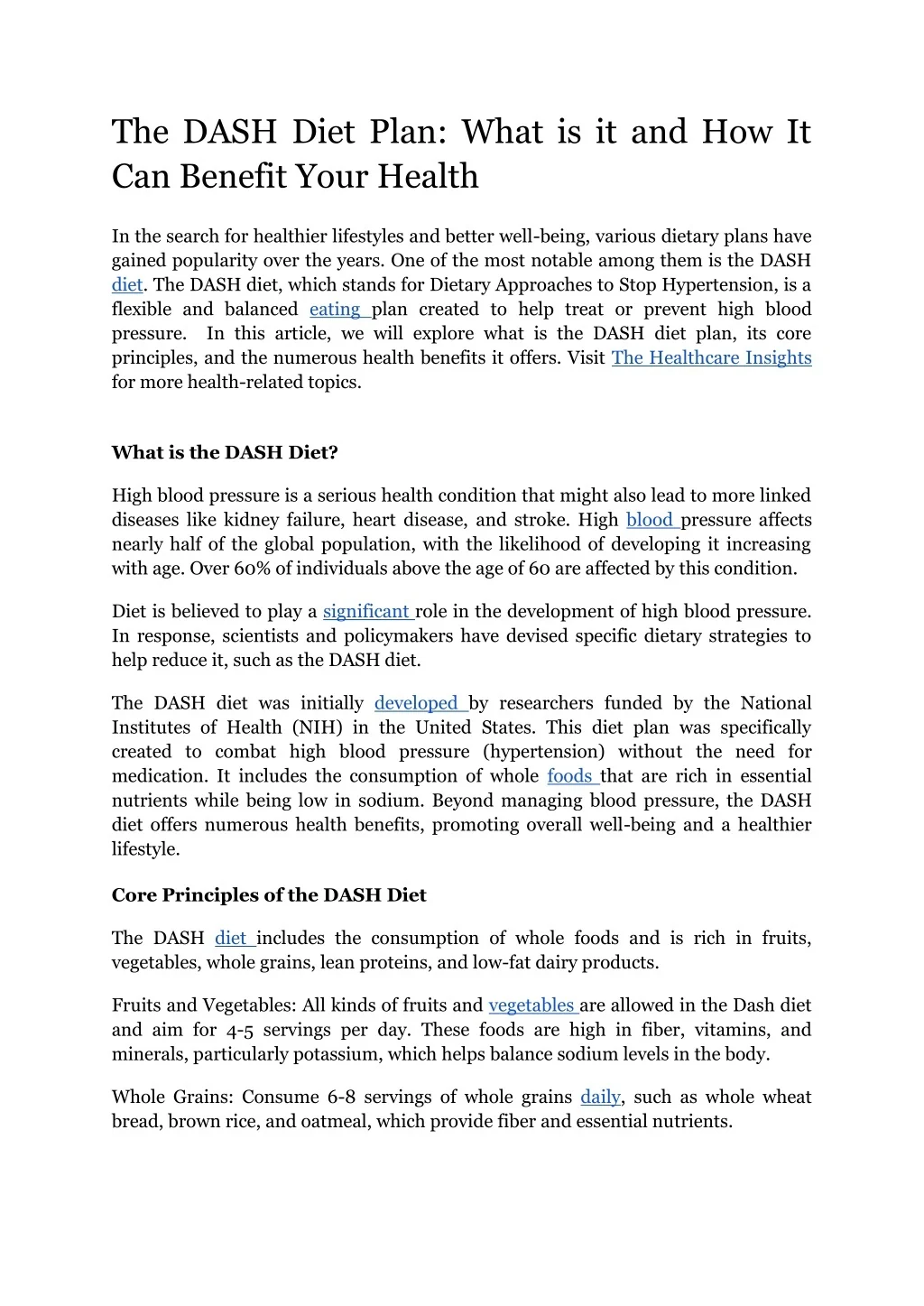 PPT - The DASH Diet Plan_ What is it and How It Can Benefit Your Health ...