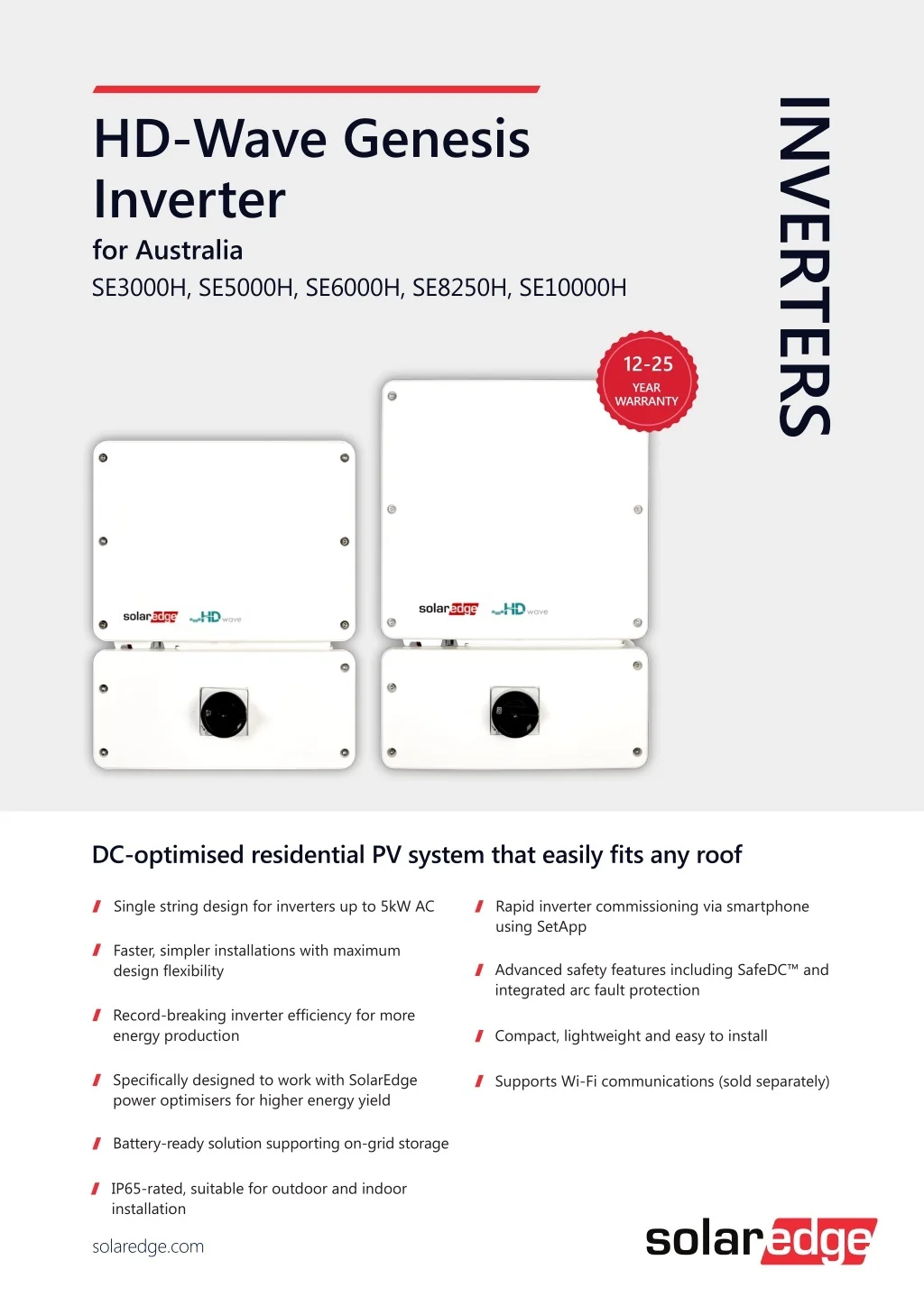 PPT - Solaredge-HD-Wave-Genesis-1PH-inverters PowerPoint Presentation ...