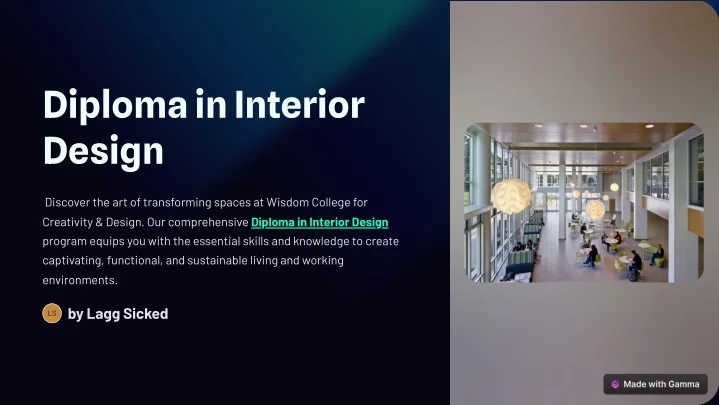 PPT - Diploma in Interior Design from Wisdom College for Creativity ...