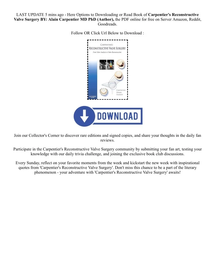 PPT - Carpentier's Reconstructive Valve Surgery By Alain Carpenti ...