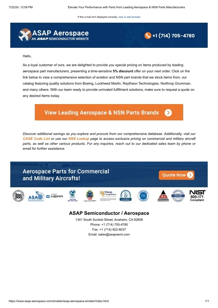 PPT - Elevate Performance with Parts from Leading Aerospace & NSN Parts ...