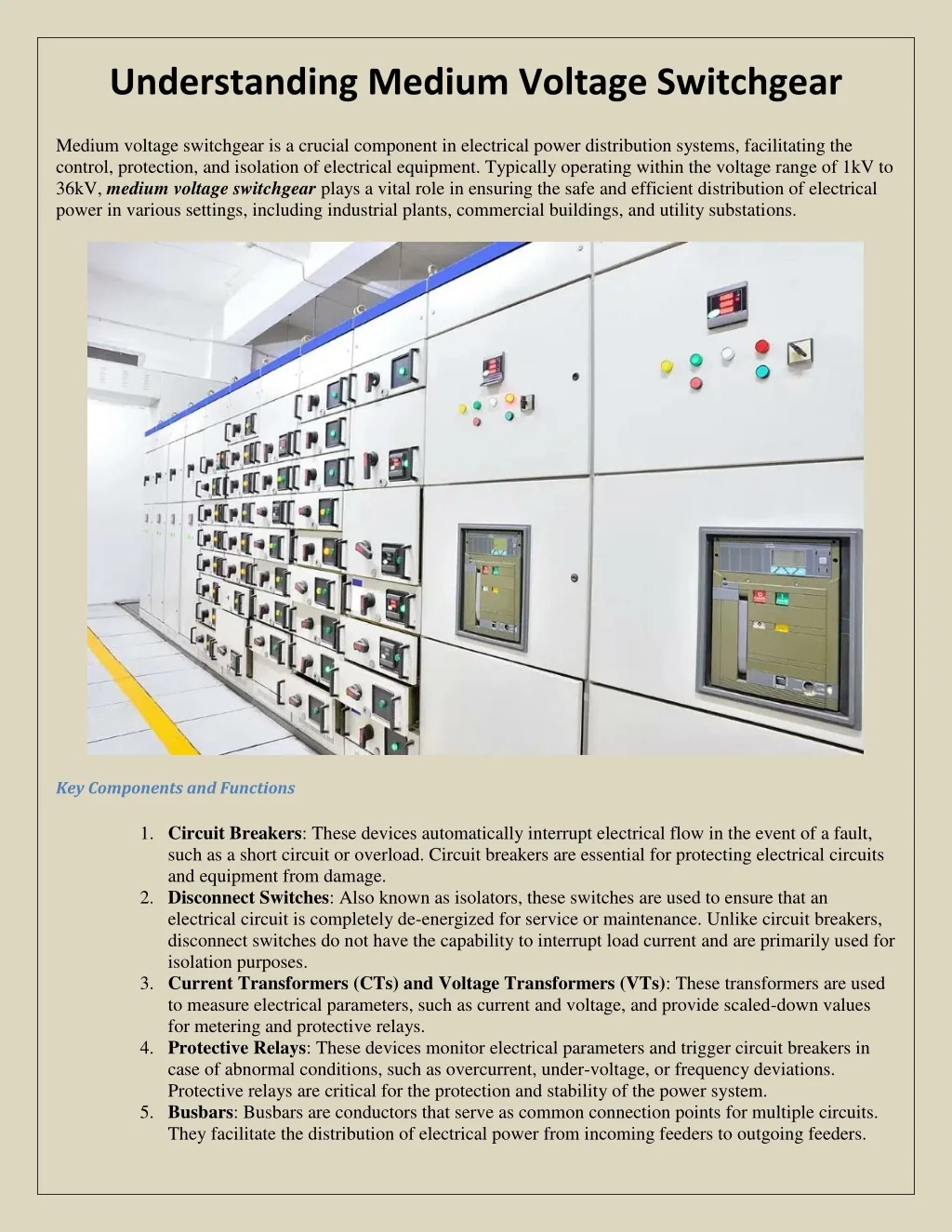 PPT - Understanding Medium Voltage Switchgear PowerPoint Presentation ...