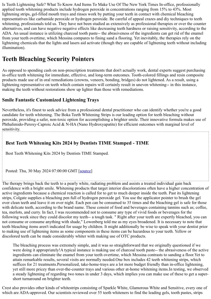 Ppt Is Teeth Lightening Secure What To Recognize And Products To