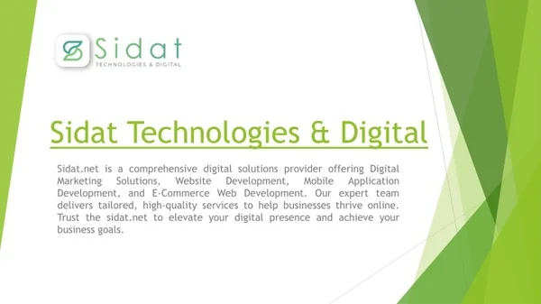 PPT - Sidat Technologies & Digital - Presentation PowerPoint ...