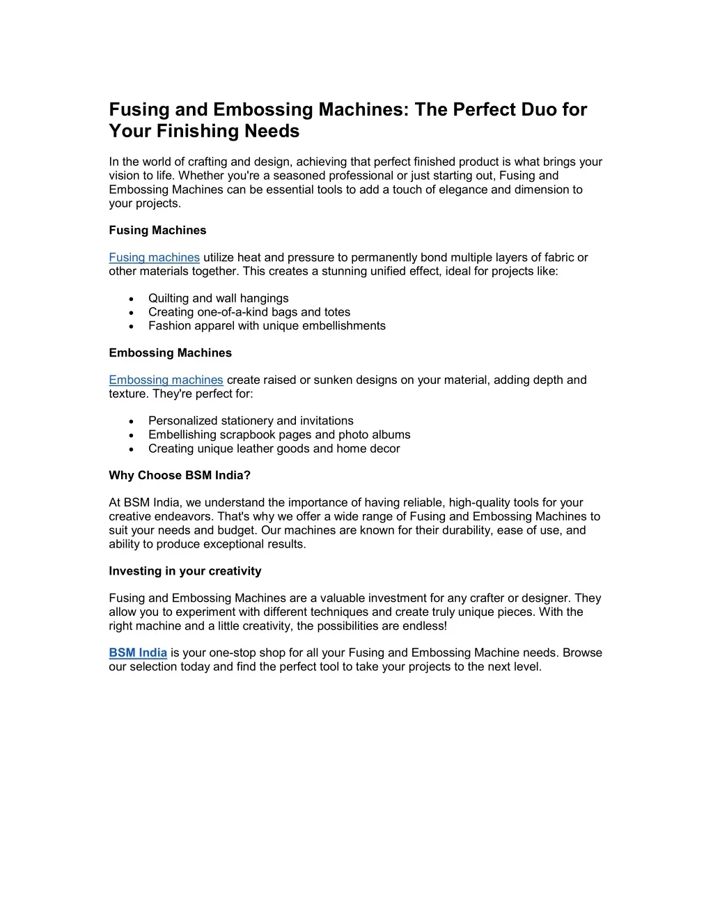 PPT - Fusing and Embossing Machines: The Perfect Duo for Your Finishing ...