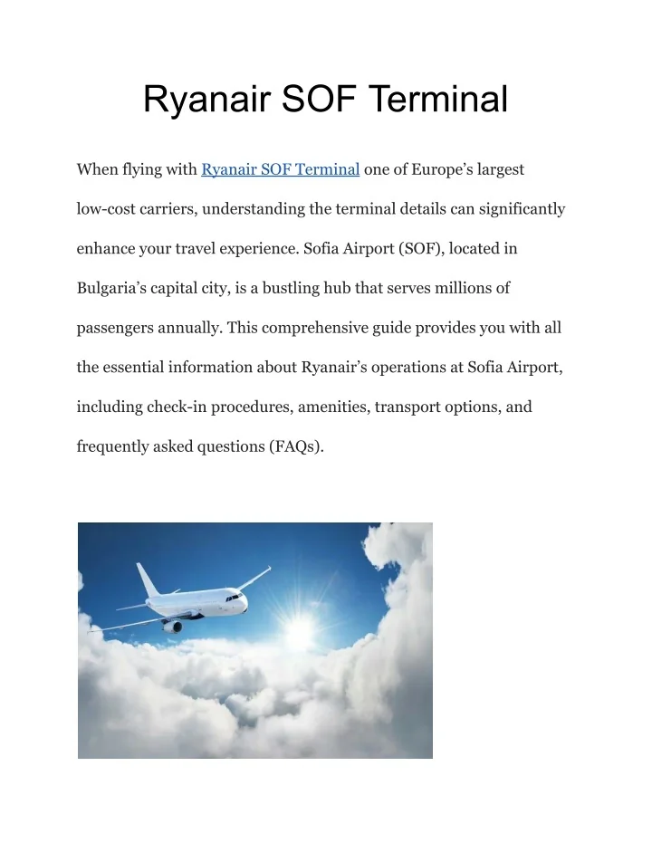 PPT - Ryanair SOF Terminal PowerPoint Presentation, free download - ID ...