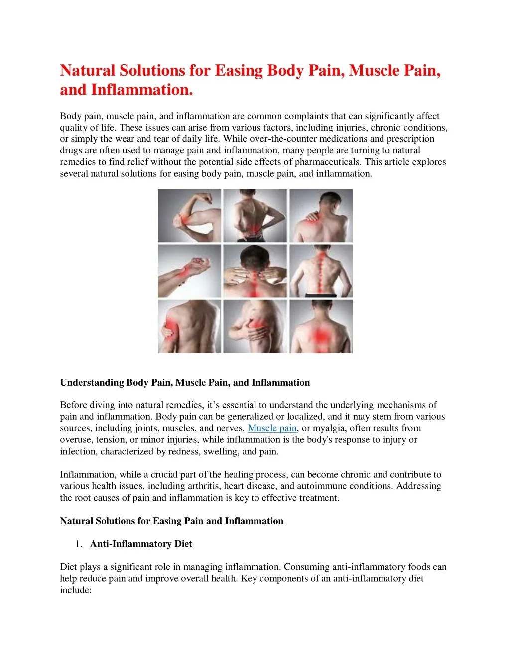 PPT - Natural Solutions for Easing Body Pain PowerPoint Presentation ...