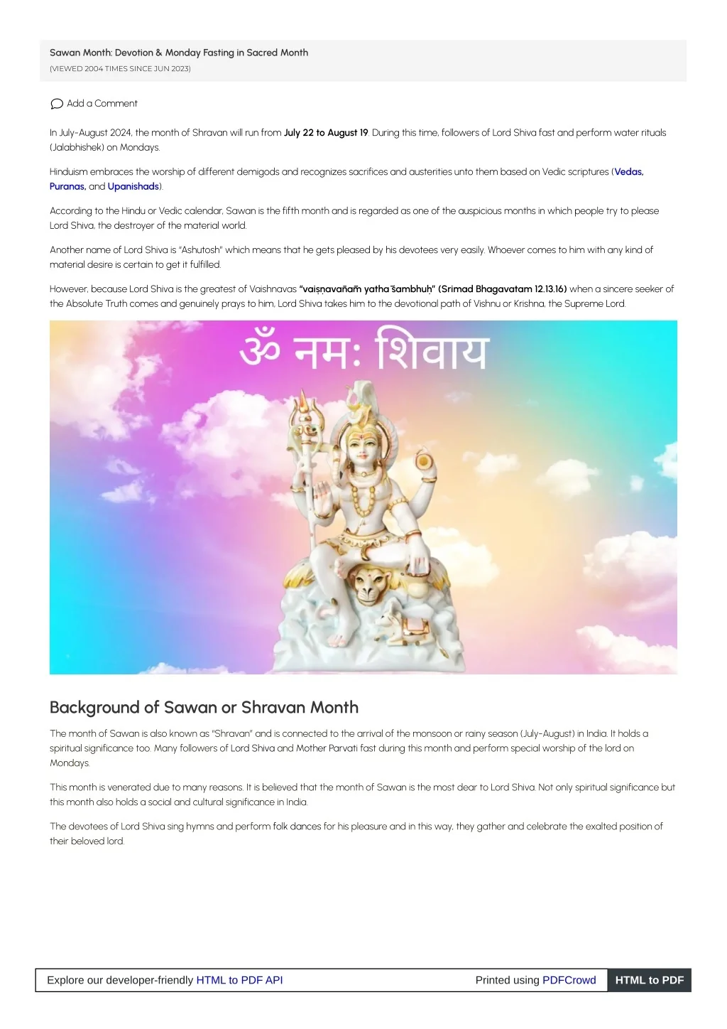 PPT - Sawan Month: Devotion & Monday Fasting in Sacred Month PowerPoint ...