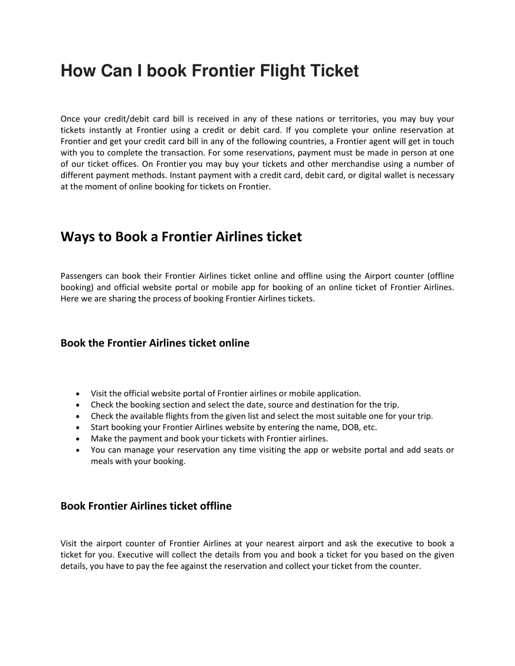 PPT - How Can I book Frontier Flight Ticket PowerPoint Presentation ...
