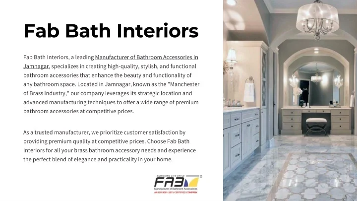 PPT - Manufacturer of Bathroom Accessories | Fab-Bath-Interiors ...