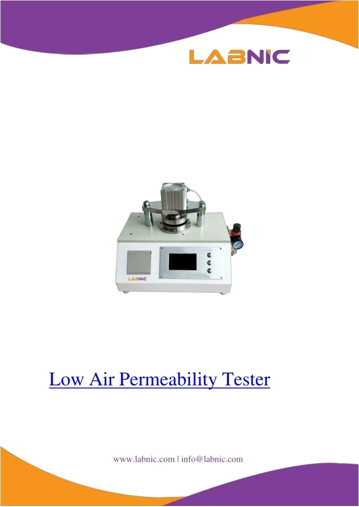 PPT - Low-Air-Permeability-Tester-Weight 28 Kg PowerPoint Presentation ...