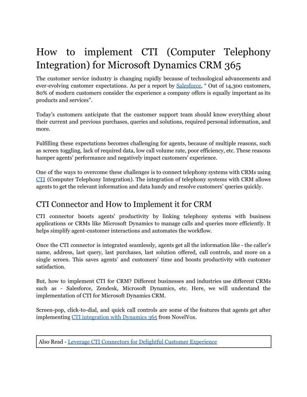 PPT - How to implement CTI(Computer Telephony Integration ) for Microsoft Dynamics CRM 365 ...