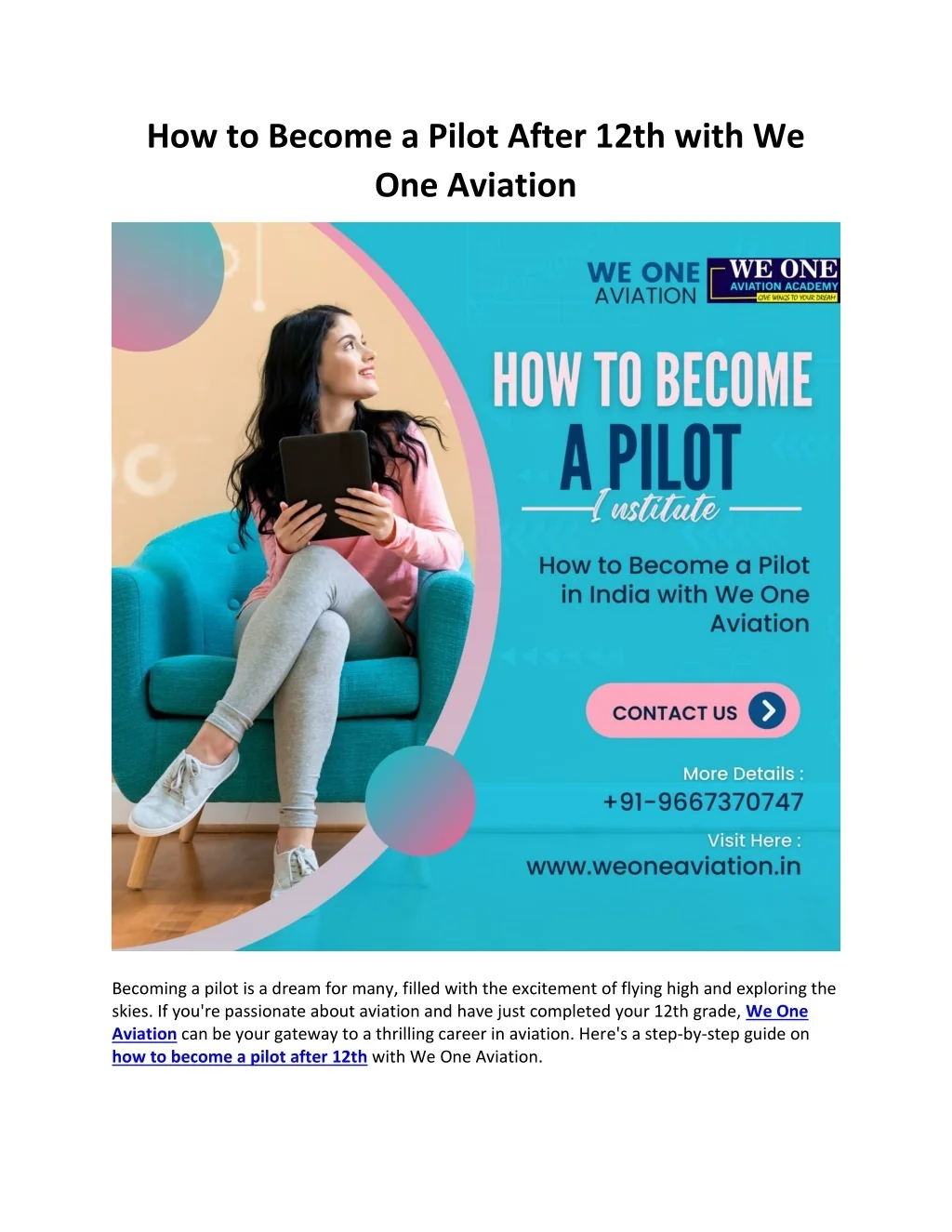 PPT - How to Become a Pilot After 12th with We One Aviation PowerPoint ...