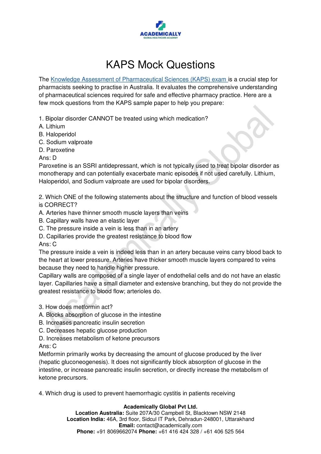 PPT - KAPS Mock Questions PowerPoint Presentation, free download - ID ...