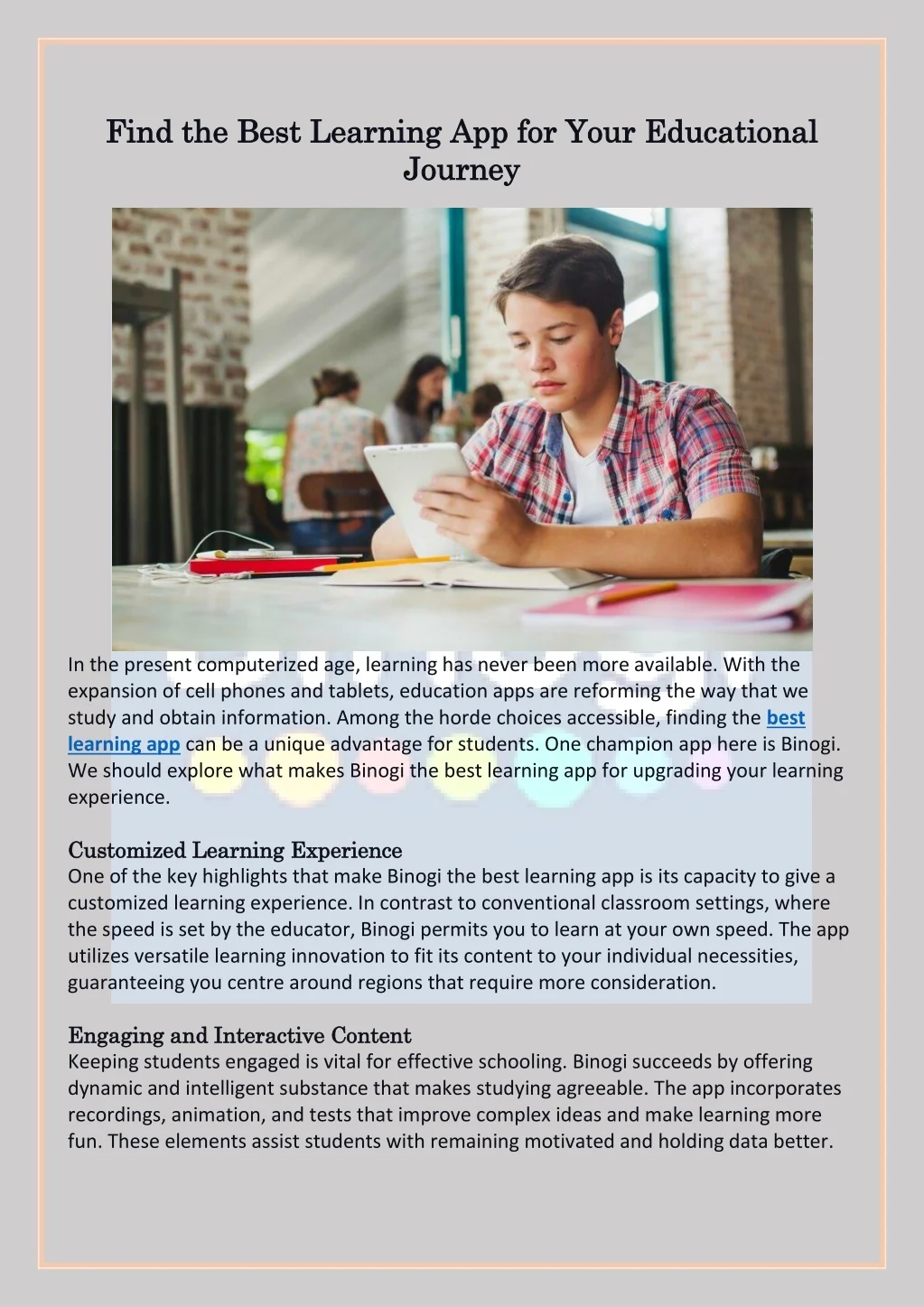 PPT - Find the Best Learning App for Your Educational Journey ...