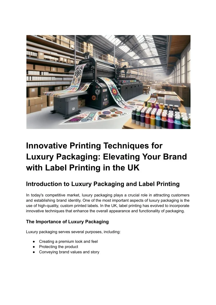 PPT - Innovative Printing Techniques for Luxury Packaging_ Elevating ...