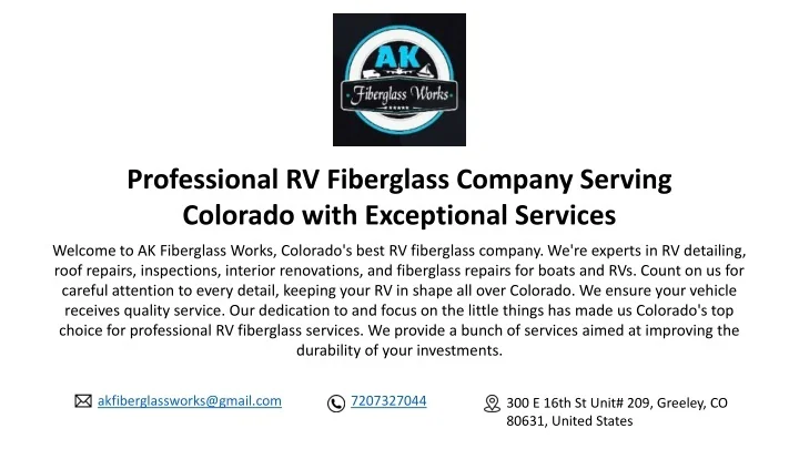 PPT - Professional RV Fiberglass Company - AKFiberglassWorks.com ...