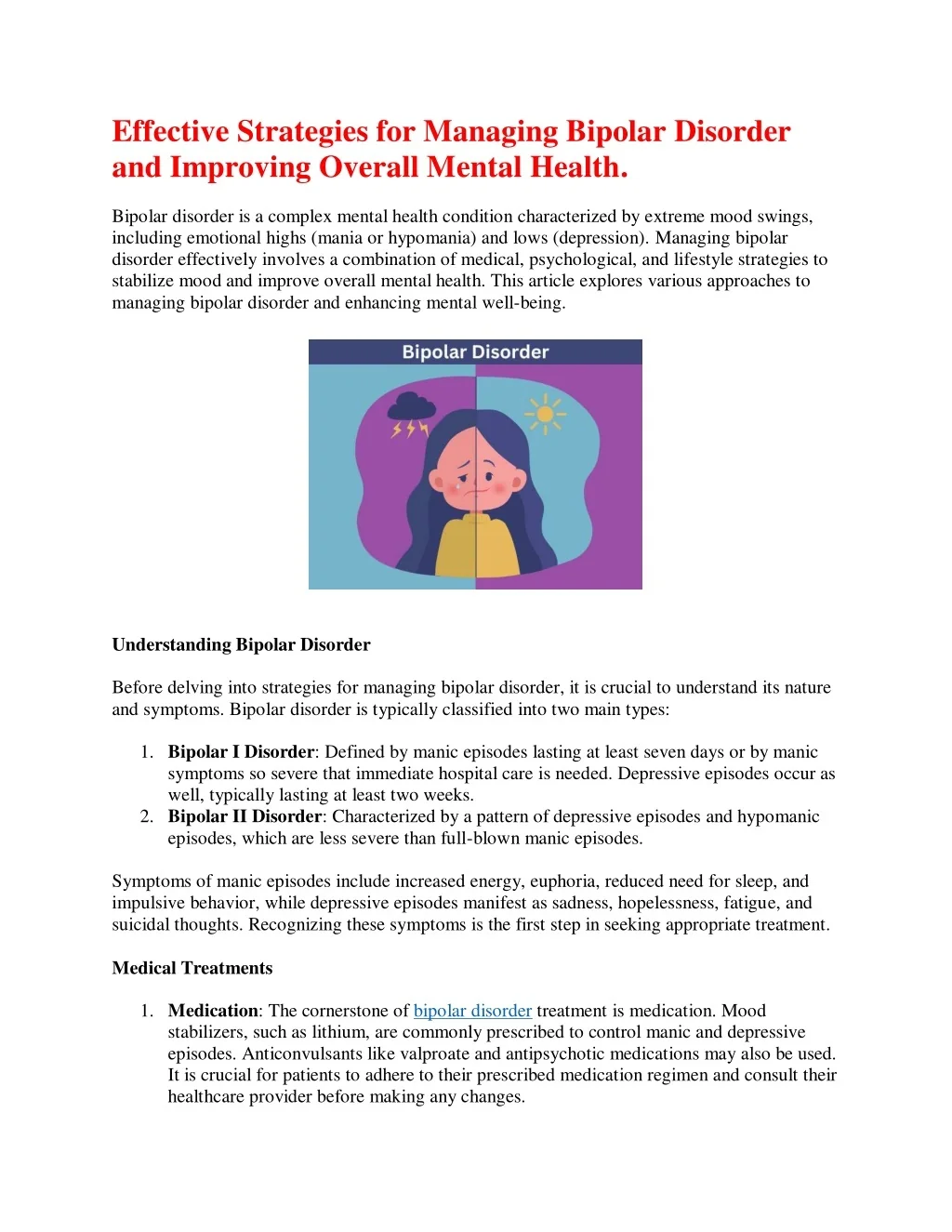 PPT - Effective Strategies for Managing Bipolar Disorder and Improving ...