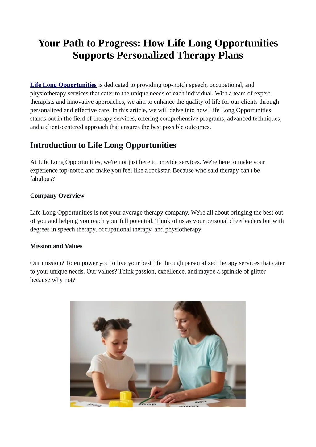 PPT - Your Path to Progress: How Life Long Opportunities Supports ...