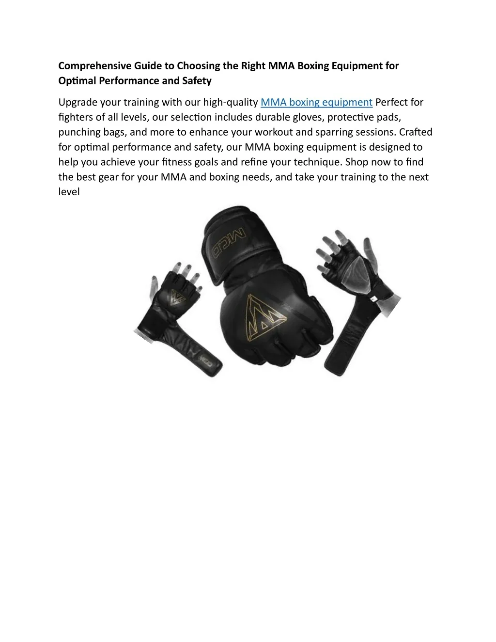 PPT - Comprehensive Guide to Choosing the Right MMA Boxing Equipment ...