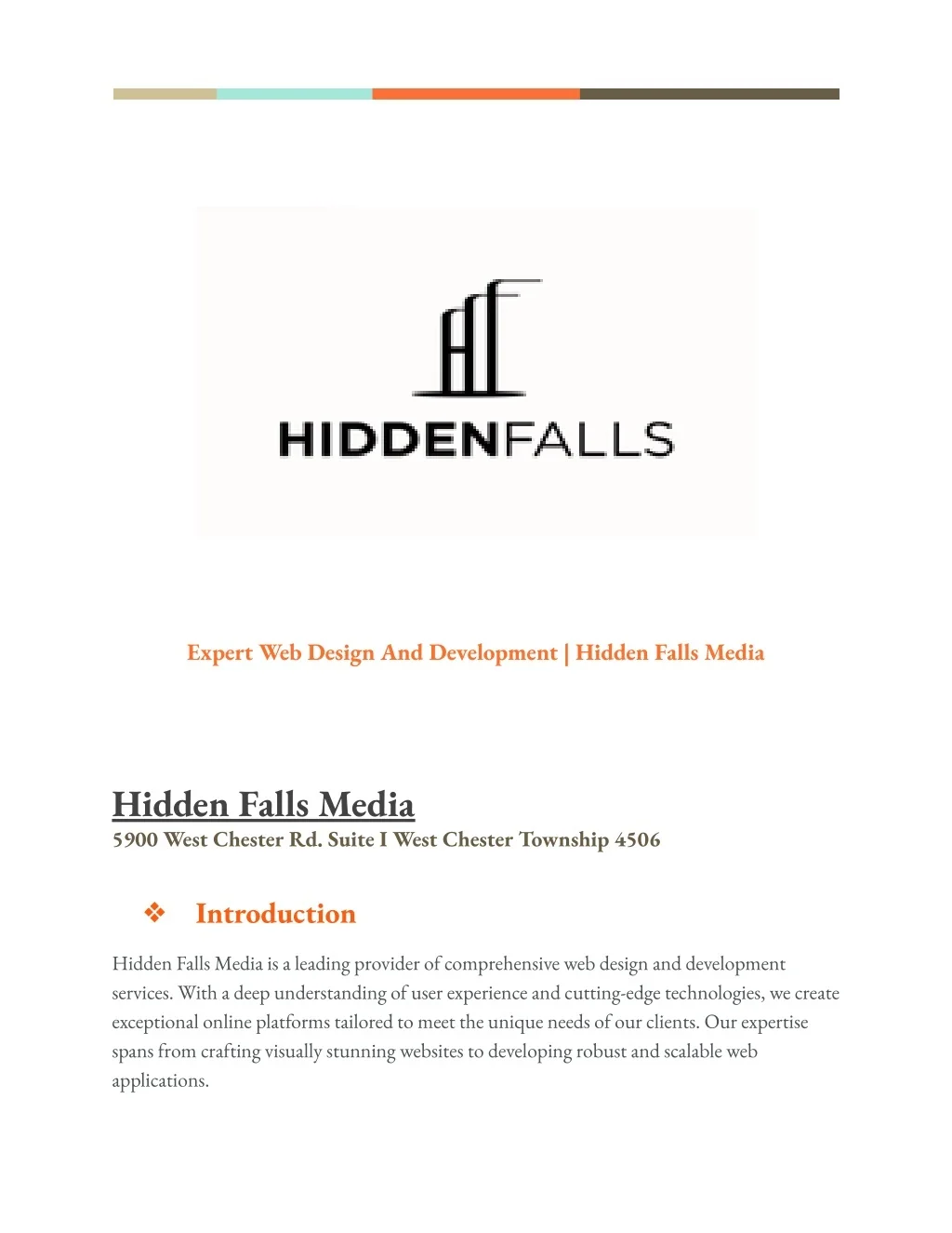 PPT - Web Design And Development | Hidden Falls Media PowerPoint ...