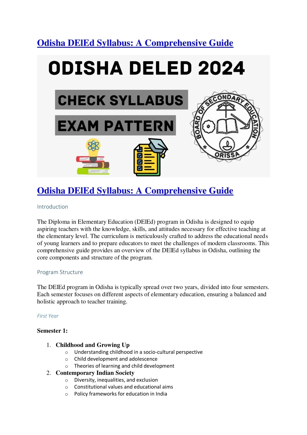 PPT - Odisha DElEd syllabus PowerPoint Presentation, free download - ID:13446703