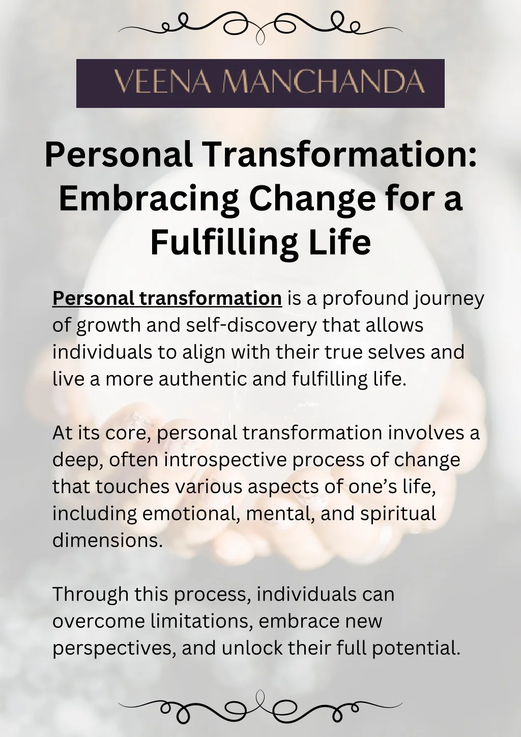 PPT - Personal Transformation Embracing Change for a Fulfilling Life ...
